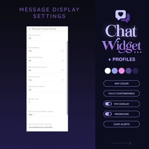 Profile Display Chat Widget - Twitch Stream Chatboxes | Customizable ...