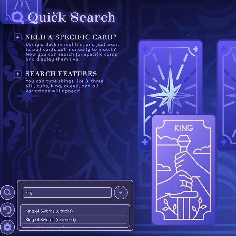 Tarot Card Stream Widget - for Twitch • Youtube • Any Platform | Major ...