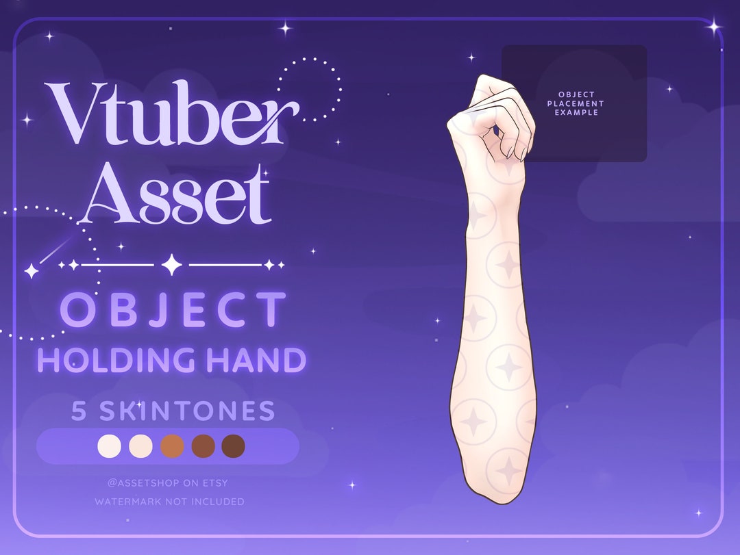 Vtuber Hand Holding Object Pose | .PNG Vtube Studio Sticker Asset ...