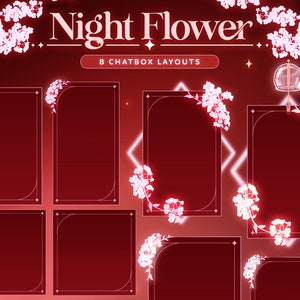 Night Flower Overlay Set - Red | Twitch Stream Overlay | Fire Theme ...