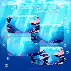 Deep Sea Stream Pack - Ocean Themed Twitch Overlay | Animated Scenes ...