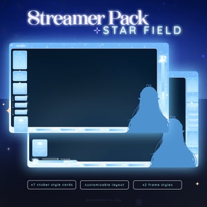 Star Field Stream Pack - Light Blue | Cosmic Twitch Overlay | Animated ...