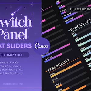 Twitch Gamer Sliders | Retro Twitch Panels | Rainbow Panels ...