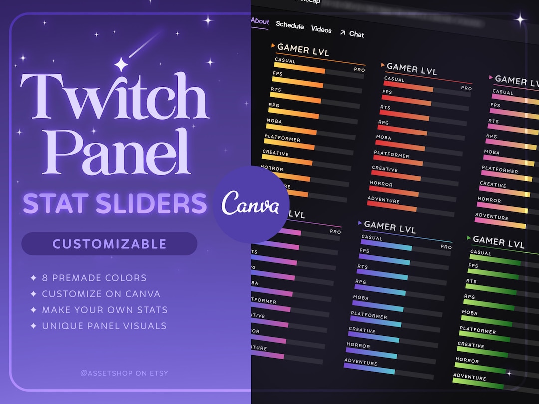 Twitch Gamer Sliders | Retro Twitch Panels | Rainbow Panels ...