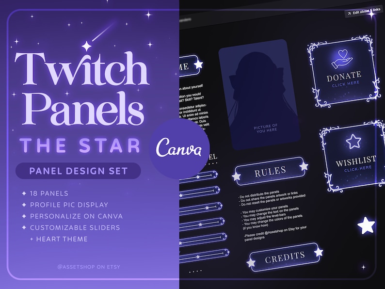Star Twitch Panels | Night Themed Twitch Panels | Star Twitch Panels ...