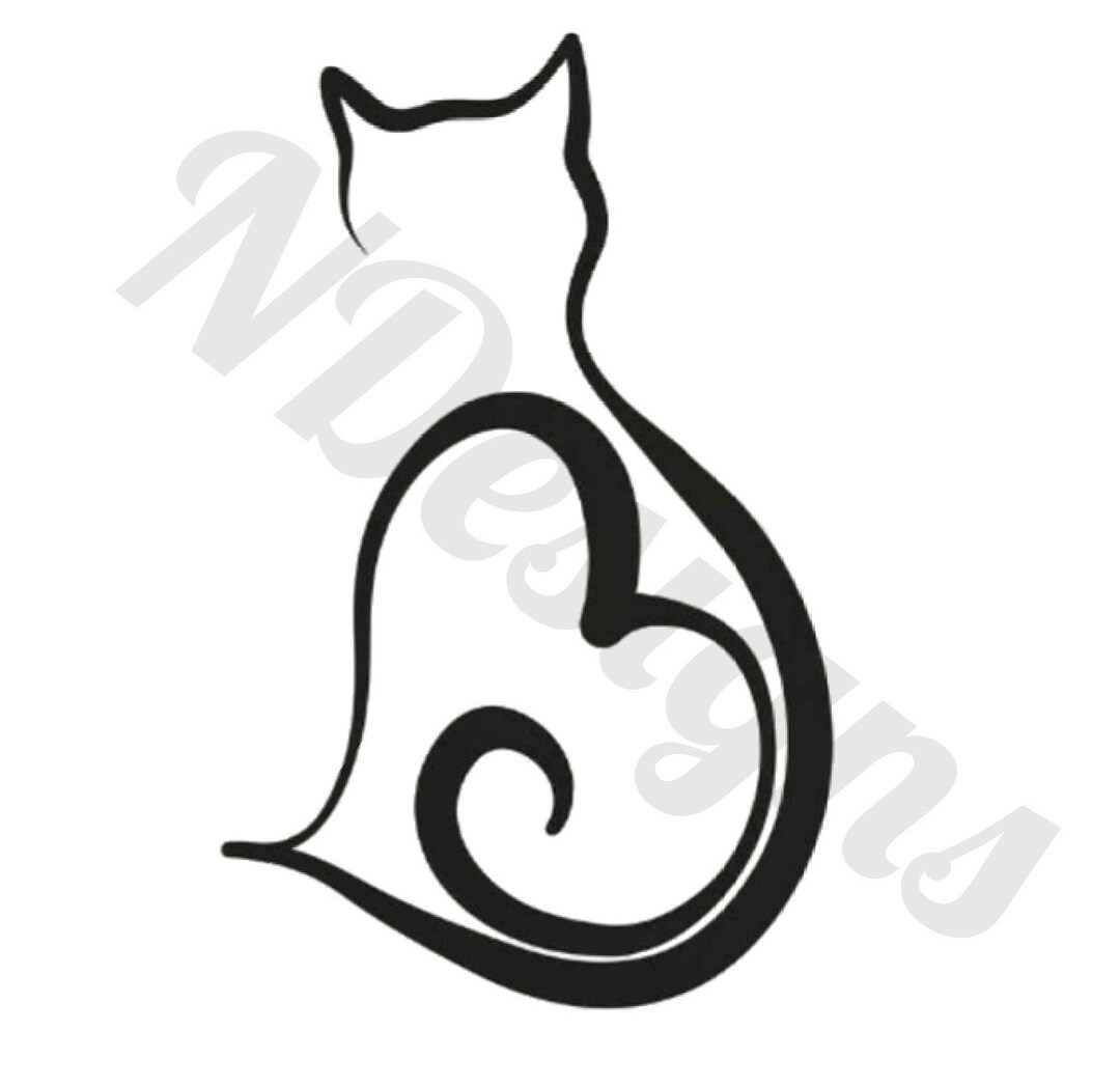 Heart Cat Downloadable Svg Png Jpeg File for Cricut and Printing - Etsy