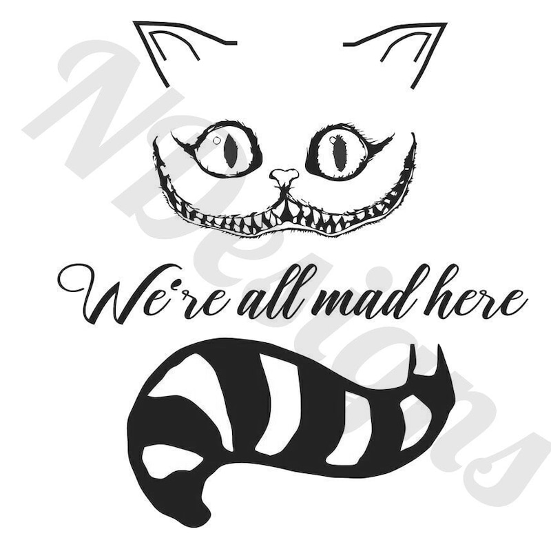 Chesire Cat Svg - Etsy