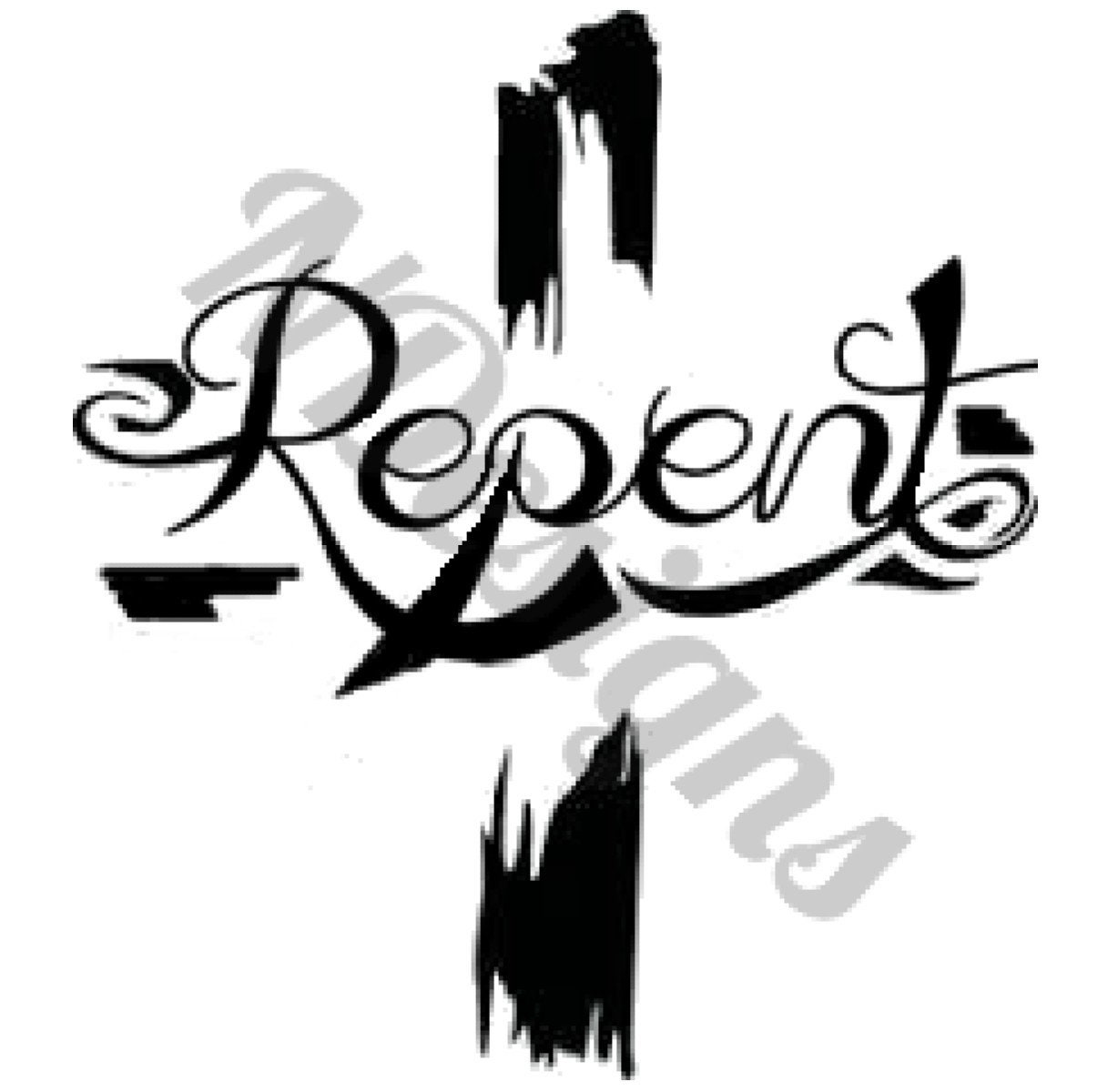 Cross With Repent Downloadable Svg Png Jpeg File 3 in 1 - Etsy