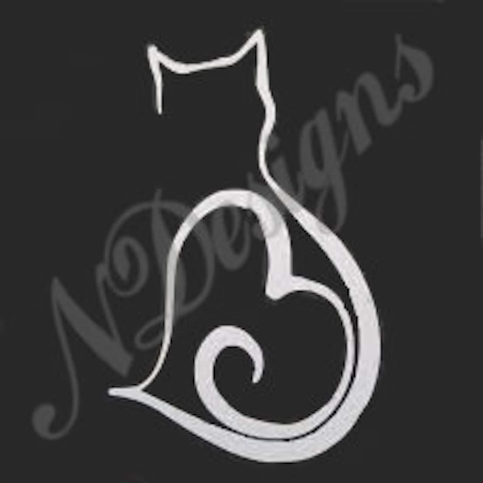 Heart Cat Downloadable Svg Png Jpeg File for Cricut and | Etsy