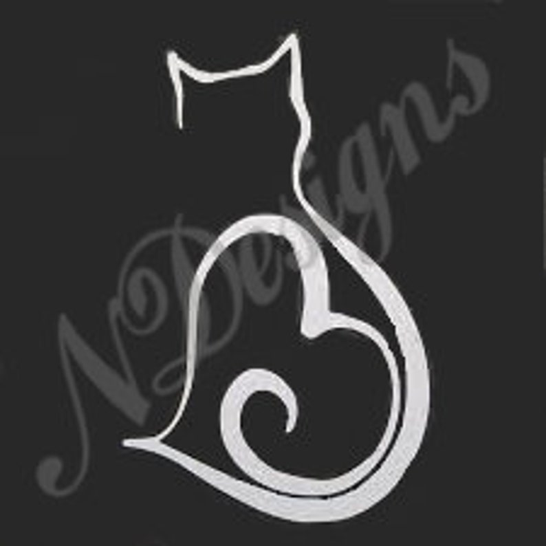 Heart Cat Downloadable Svg Png Jpeg File for Cricut and | Etsy