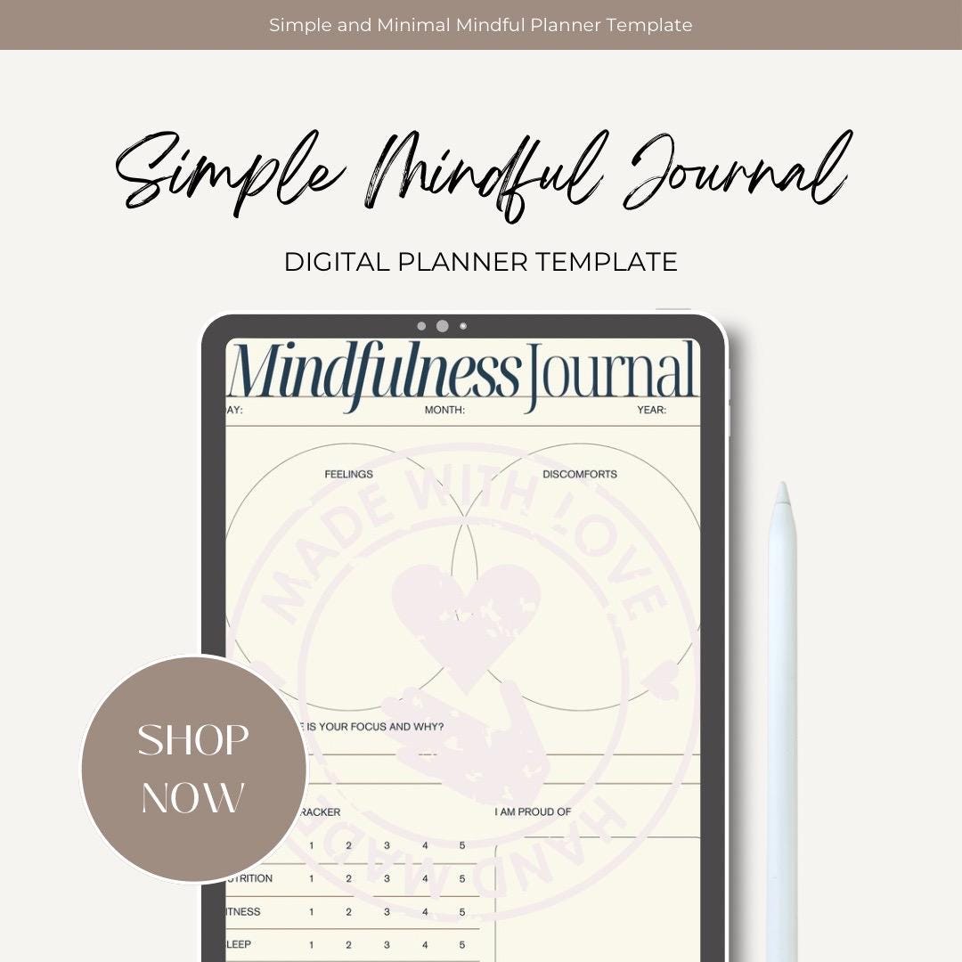 Mindful Journal Printable || Bullet Journal || Mindfulness Journal ...