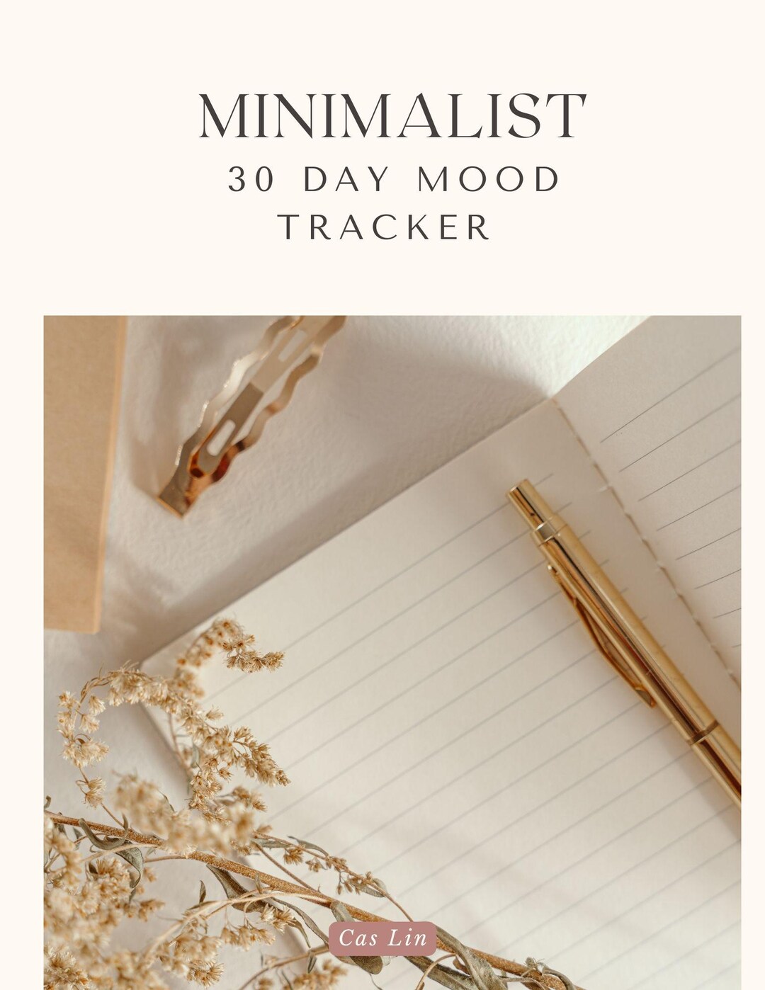 30 Day Mood Tracker Printable Mental Health Journal Self-care Planner ...