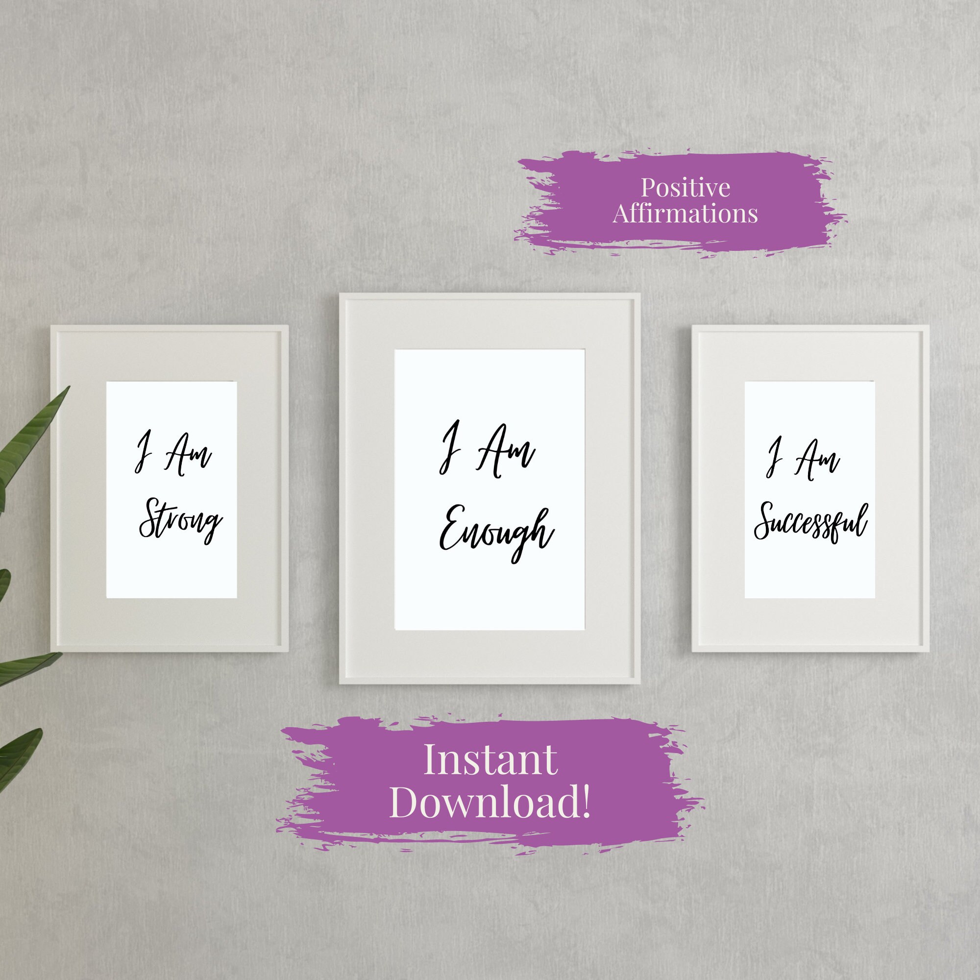 Positive Affirmations Printable, Instant Download, Affirmations ...
