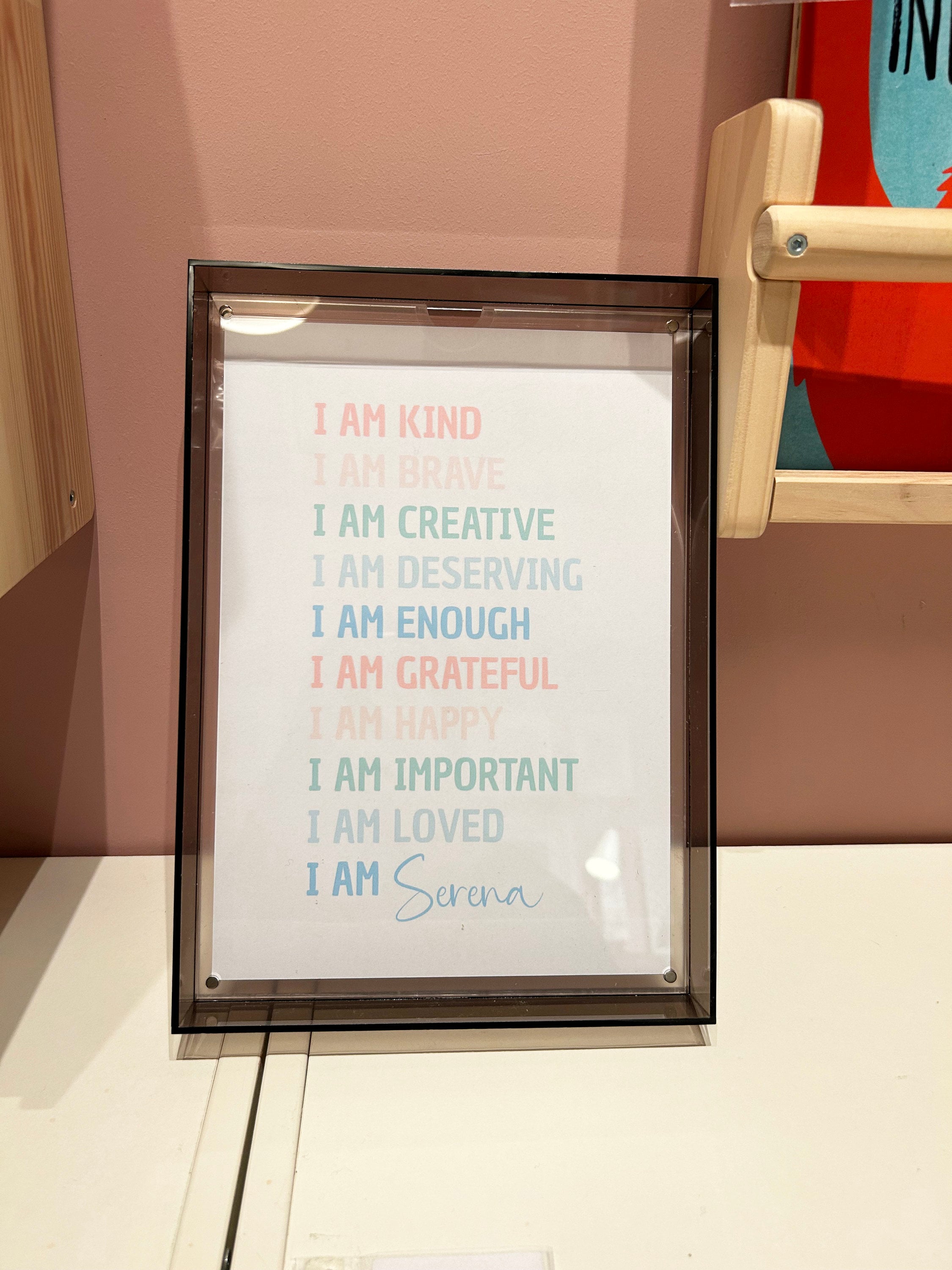 Personalised Affirmations Sign,colorful Acrylic Transparent Photo Frame ...