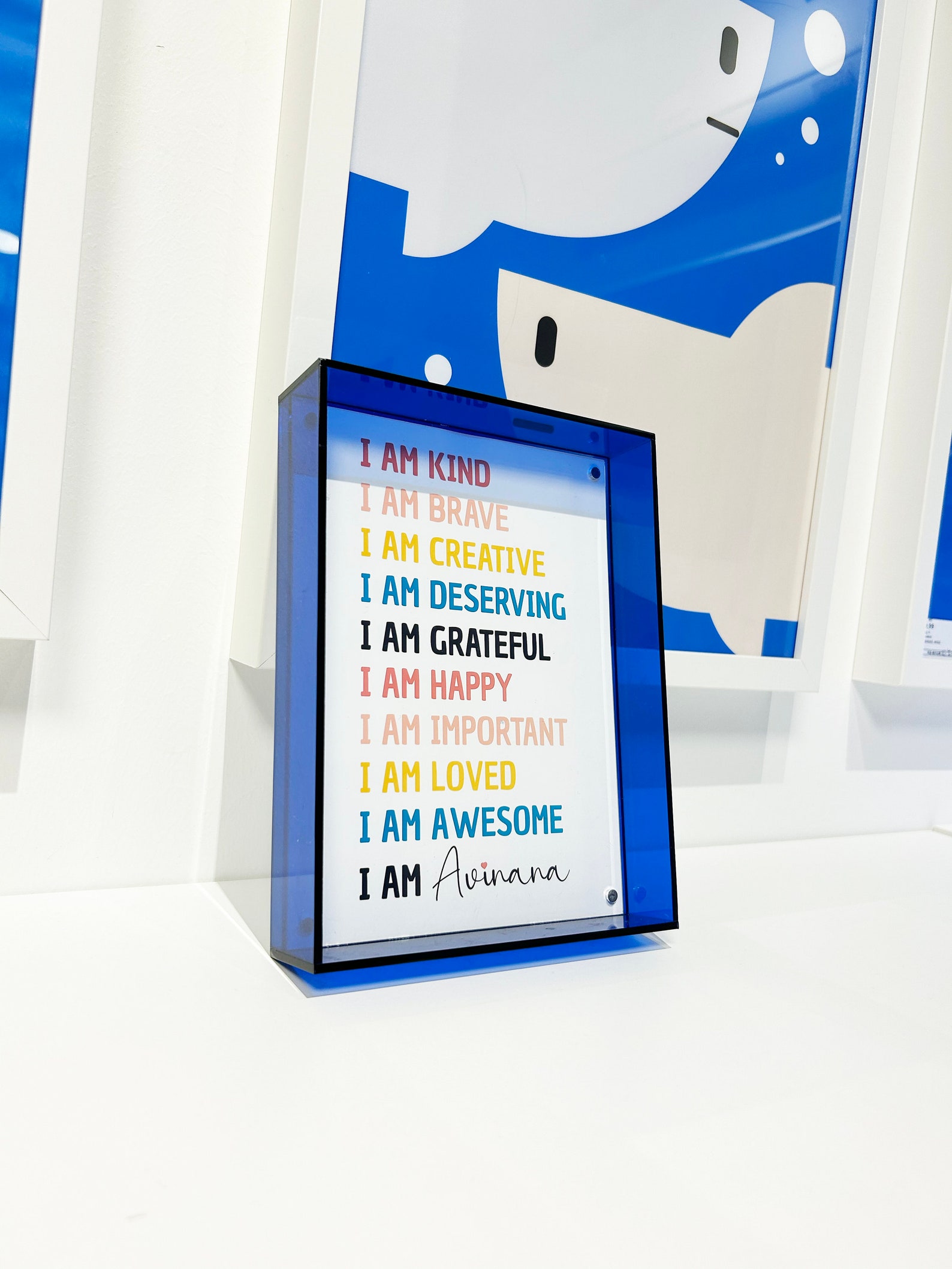 Personalised Affirmations Sign,colorful Acrylic Transparent Photo Frame ...