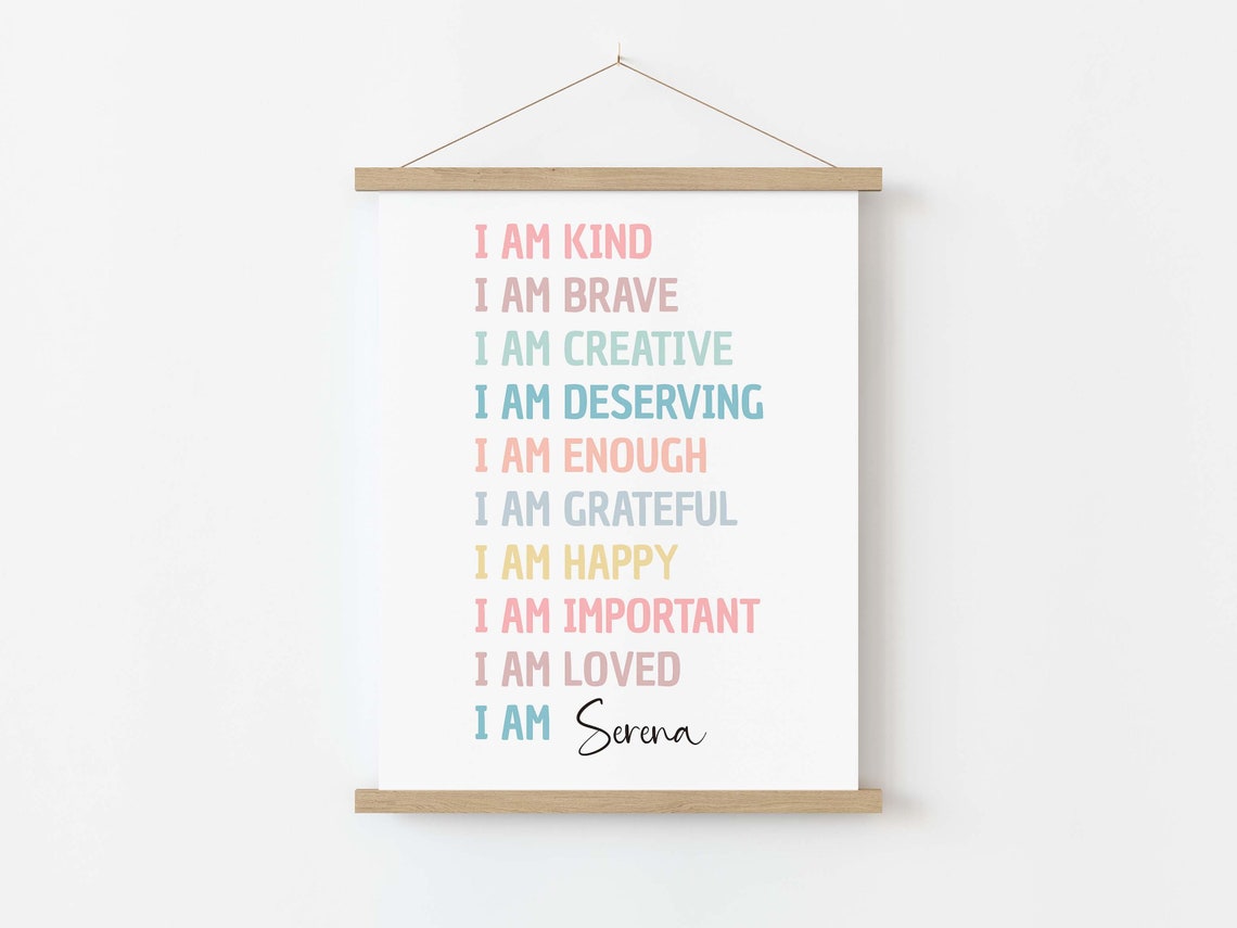 Affirmations Printable Wall Art Custom Affirmations for - Etsy