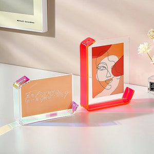 Colorful Transparent Acrylic Photo Frame, 6 IN, 7 IN Photo Frame, L ...