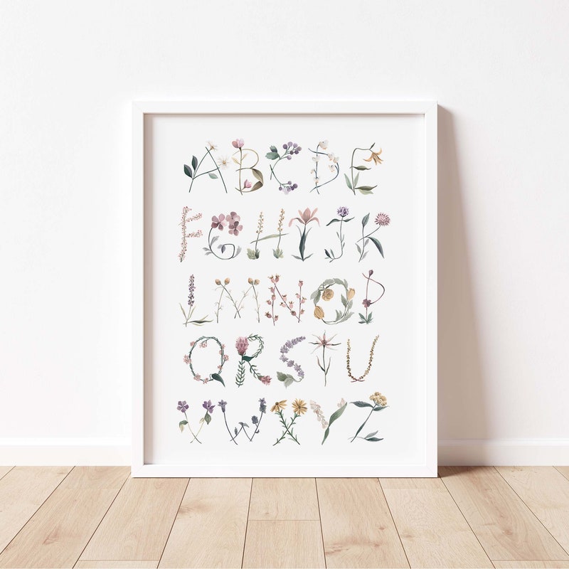 Alphabet Art Print - Etsy