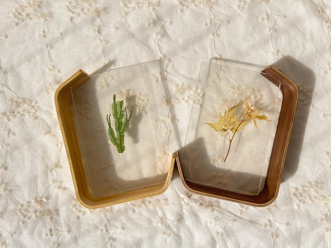 Wooden Transparent Double-sided Acrylic Photo Frame, L-shaped Photo ...