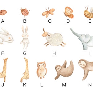 Personalised Baby Name Sign,baby Nursery Decor,safari Animal Name Decor ...