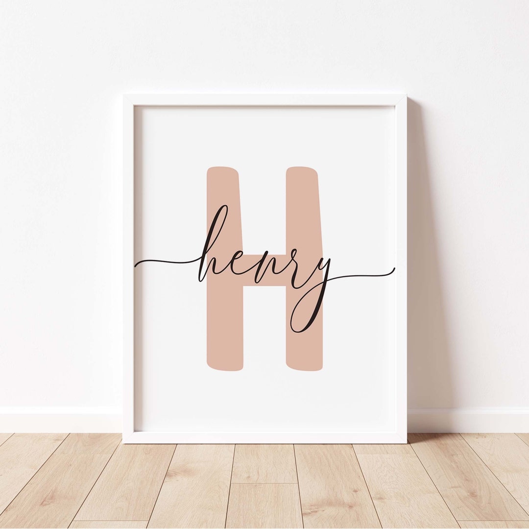 Custom Name Prints,initial Name,letter Name,new Baby Birth Print ...