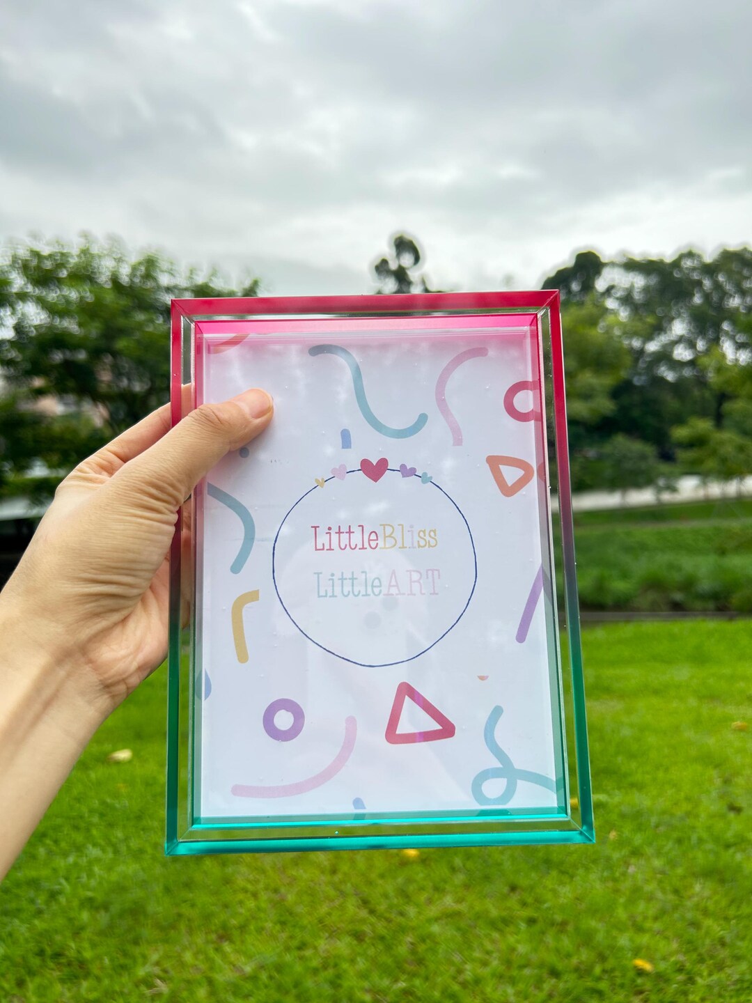 Thick Color Acrylic Gradient Photo Frame - Etsy