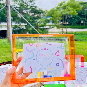 Transparent Acrylic Photo Frame, Large Size Colorful Acrylic Frame ...