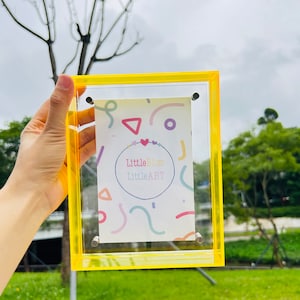 Transparent Acrylic Photo Frame, Large Size Colorful Acrylic Frame ...