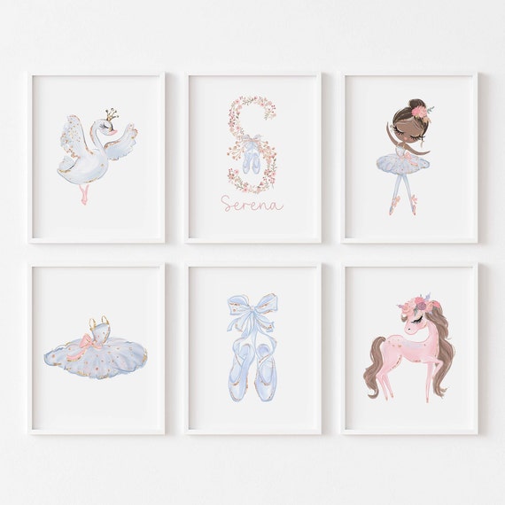 Set of 6 Ballet Printsballerina Nursery Printsballerina Wall - Etsy