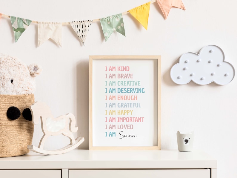 Affirmations Printable Wall Art Custom Affirmations for - Etsy