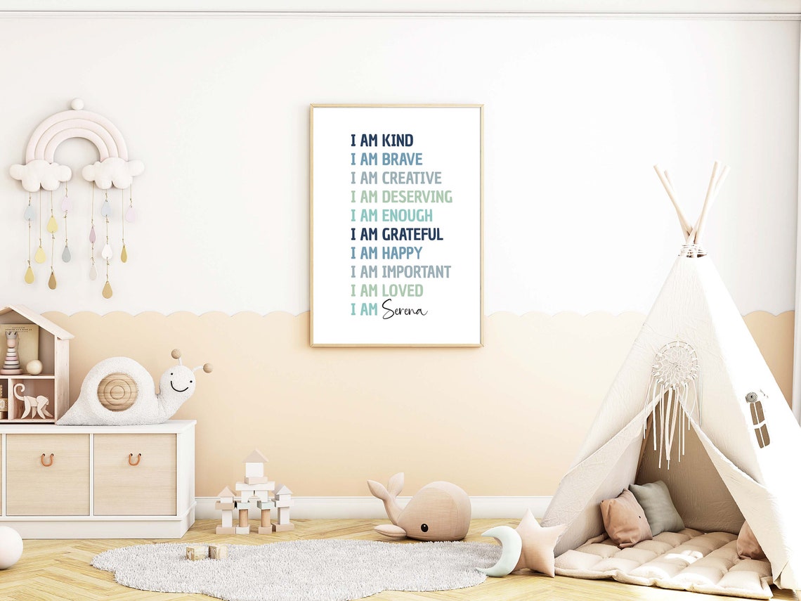 Affirmations Wall Artcustom Affirmations for Kidsboys - Etsy