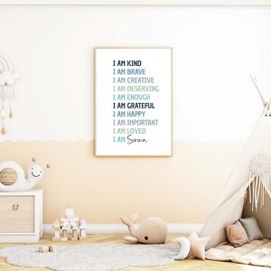 Affirmations Wall Art,custom Affirmations for Kids,boys Affirmation ...