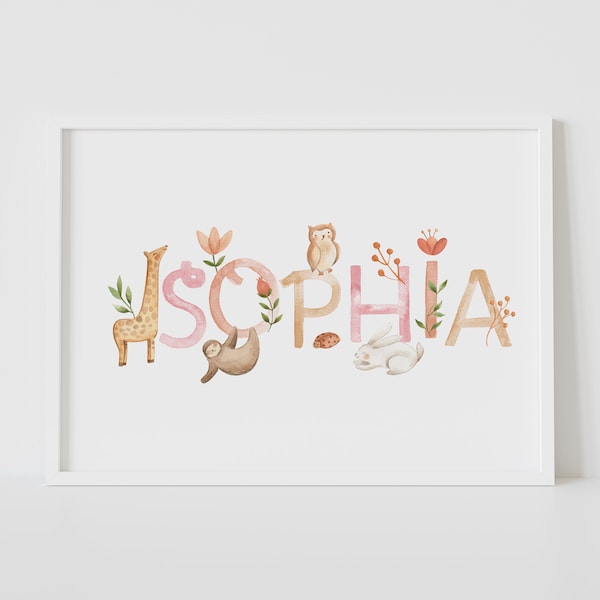 Safari Name Sign - Etsy