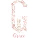 Personalized Pink Floral Letter Name Prints,floral Nursery Decor,grils ...