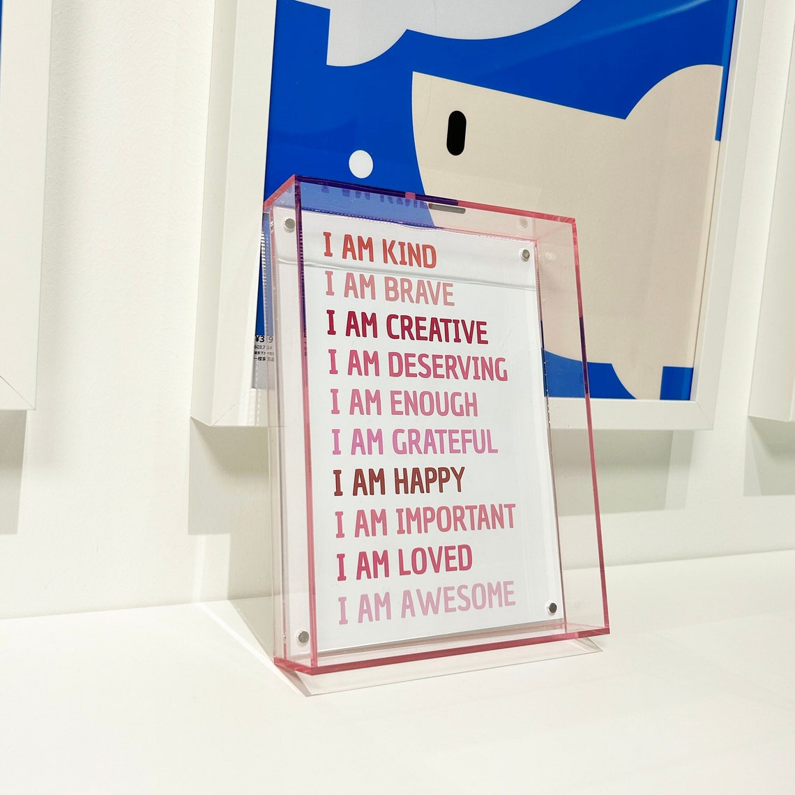 Personalised Affirmations Sign,colorful Acrylic Transparent Photo Frame ...
