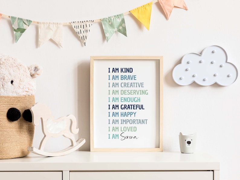 Affirmations Wall Artcustom Affirmations for Kidsboys - Etsy