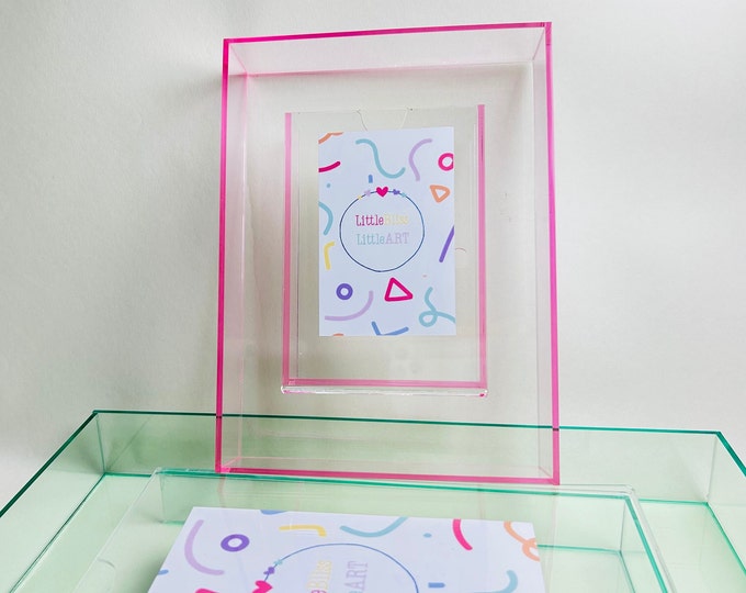 Colorful Acrylic Transparent Photo Frame, Box With Double-sided Display ...