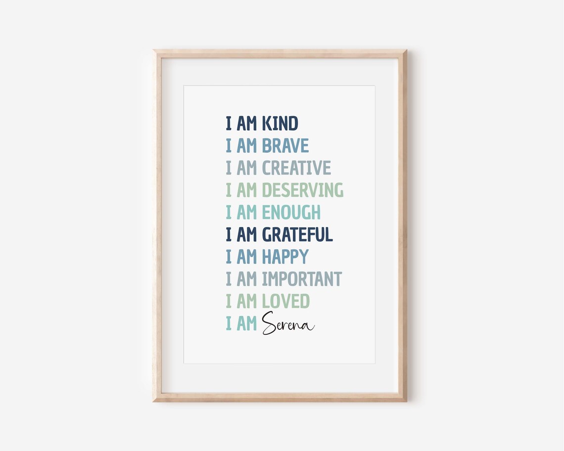 Affirmations Wall Artcustom Affirmations for Kidsboys - Etsy