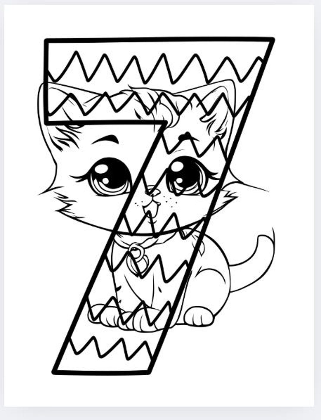 Kids Coloring Pages. Cats. Numbers. Cute Cats. Learning Kids. Fun ...