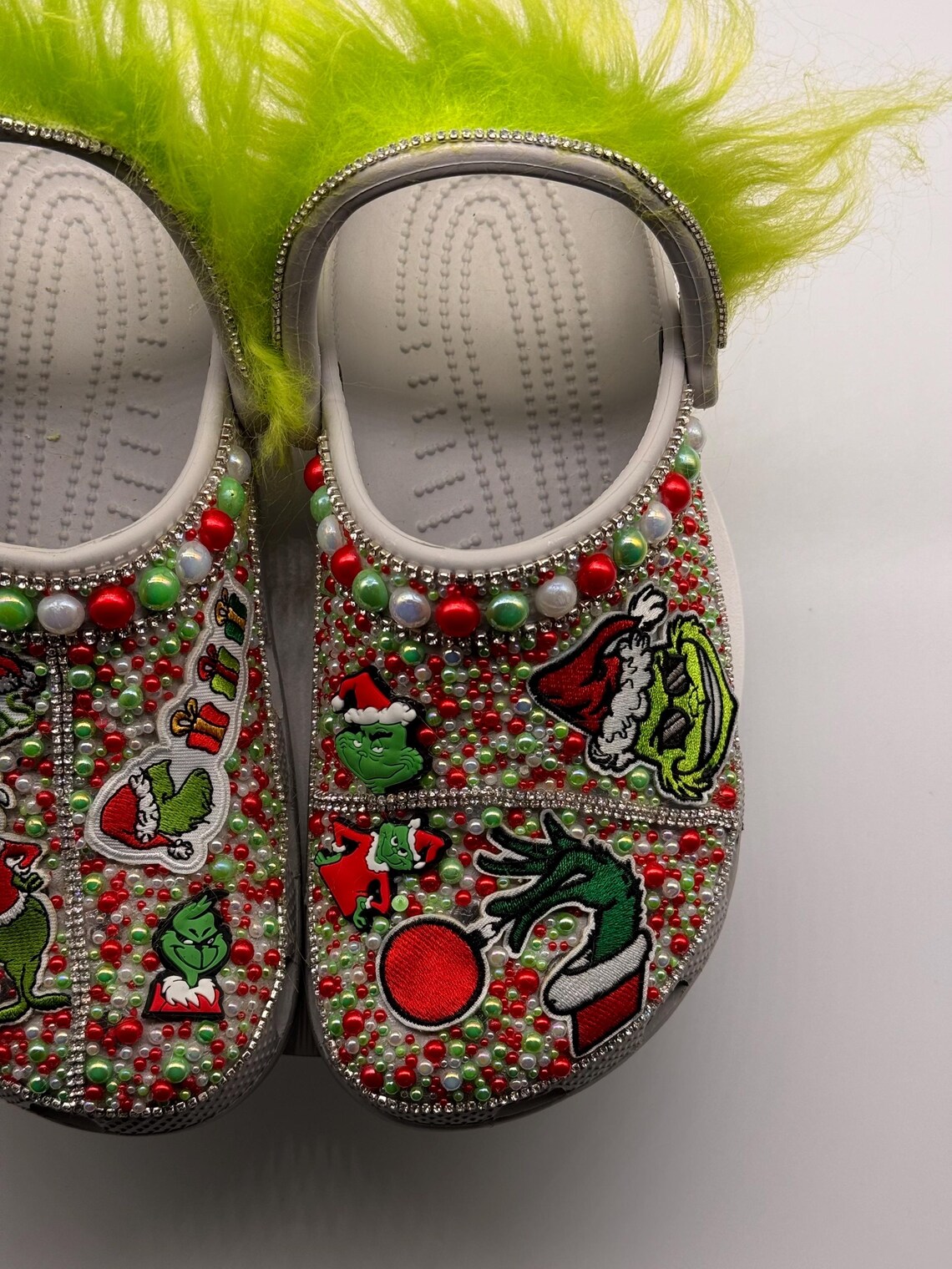 Personalized Bling Grinch Themed Crocs - Etsy
