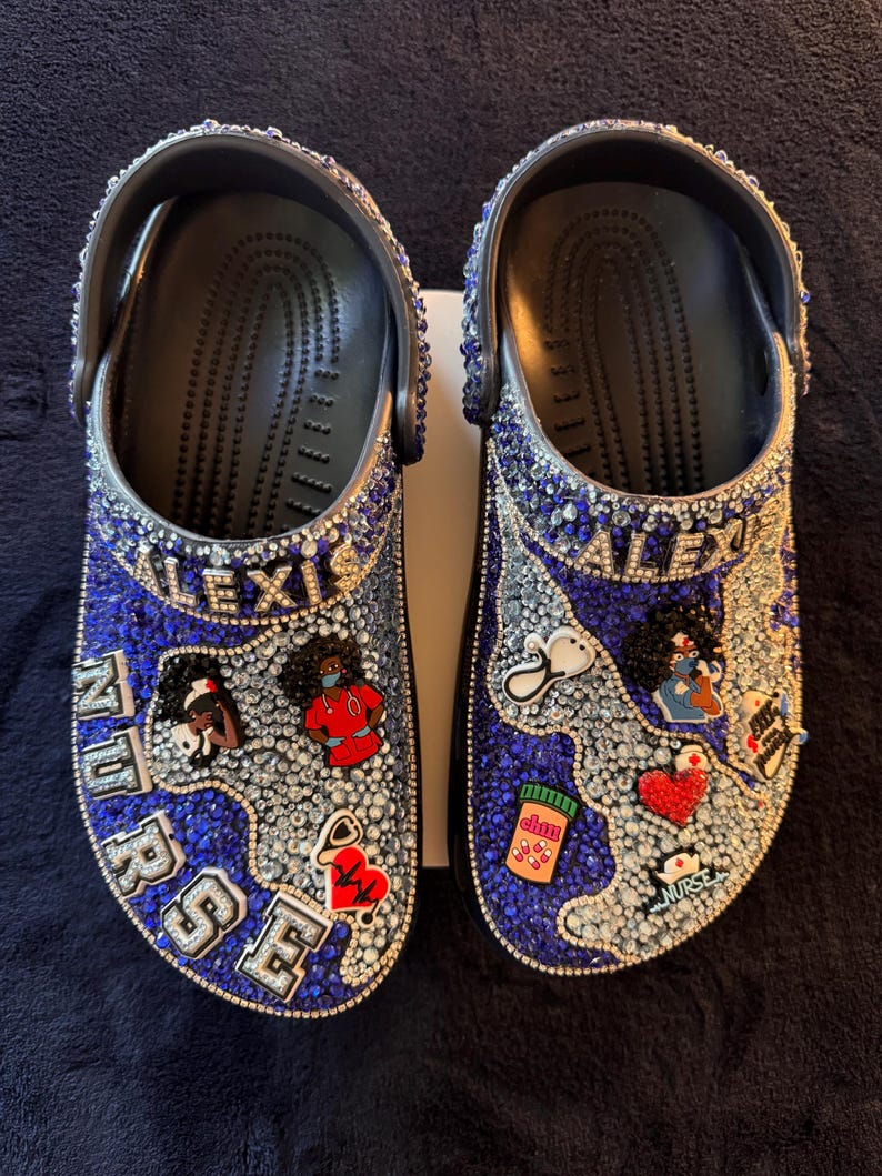 Personalized Themed Nurse Crocs - Etsy