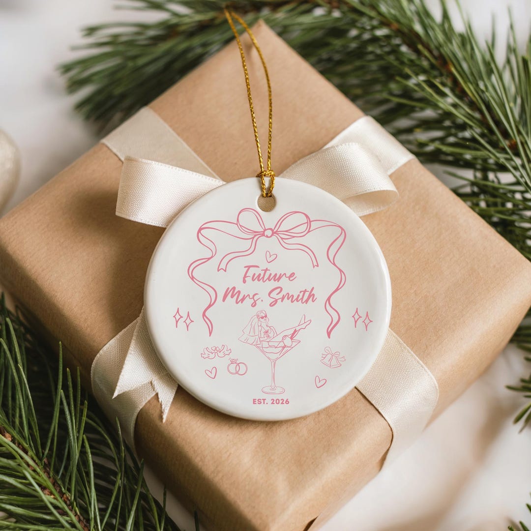 Personalized Future Mrs Ornament, Mr Mrs Ornament, Couple Ornament Set ...