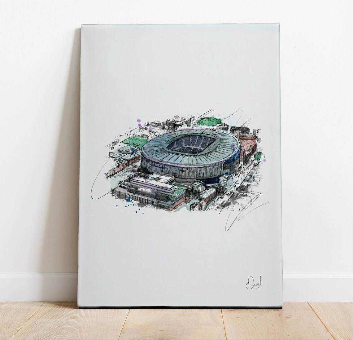 Tottenham Hotspur Stadium Art Print Illustration Drawing - Etsy