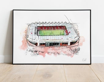 Tottenham Hotspur Stadium Art Print Illustration Drawing - Etsy