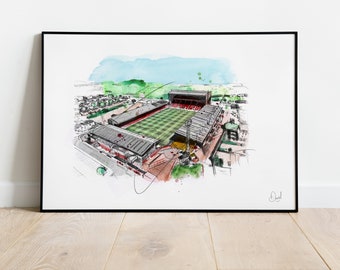 Tottenham Hotspur Stadium Art Print Illustration Drawing - Etsy