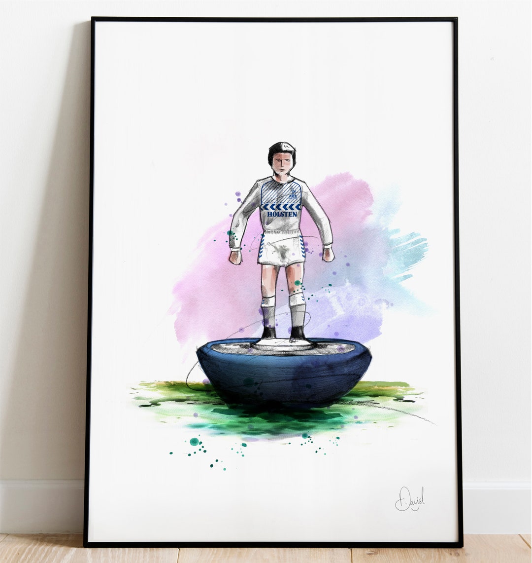 Tottenham Hotspur Subbuteo Art Print, Tottenham Drawing, Tottenham ...