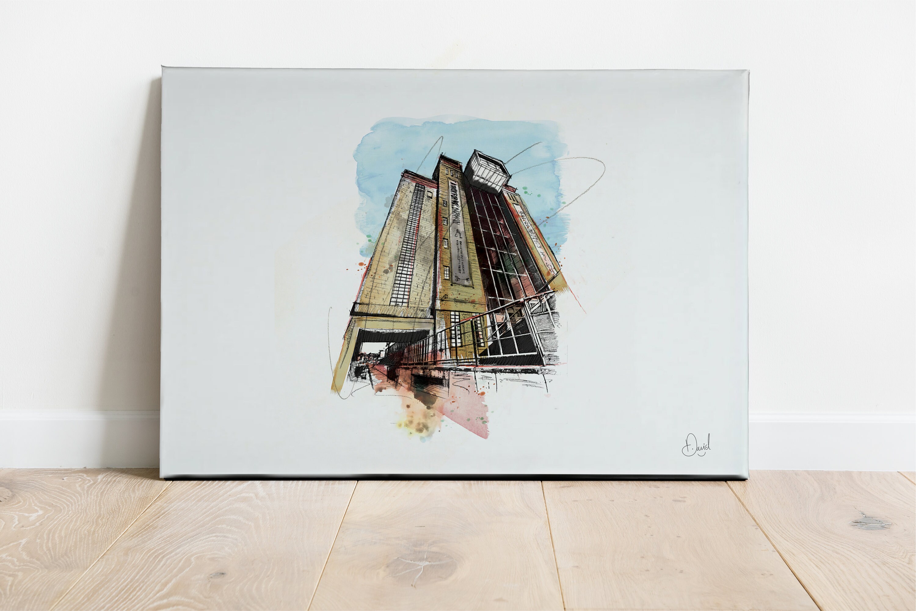 Baltic Art Gallery Art Print, Newcastle Illustration, Gateshead Drawing ...