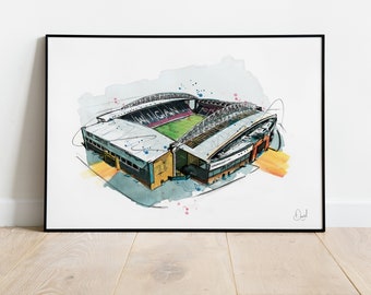 Tottenham Hotspur Stadium Art Print Illustration Drawing - Etsy