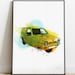 Reliant Robin Art Print, Mini Illustration, Reliant Robin Drawing ...