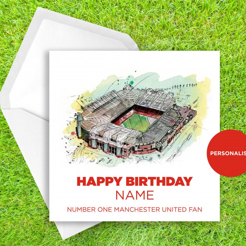 Manchester United Birthday Cards - Etsy UK